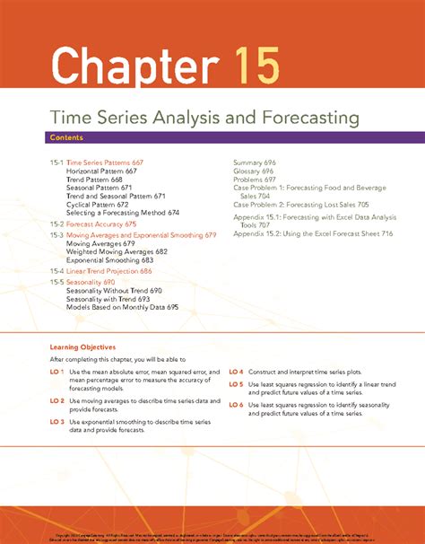 Forecasting Tài Liệu Tham Khảo Chapter 15 Time Series Analysis And
