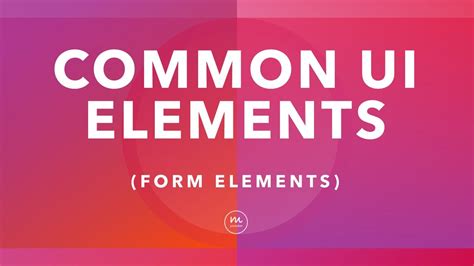 Common Ui Elements Form Elements Formdesign Input Output Ui Navigationbar Breadcrumb