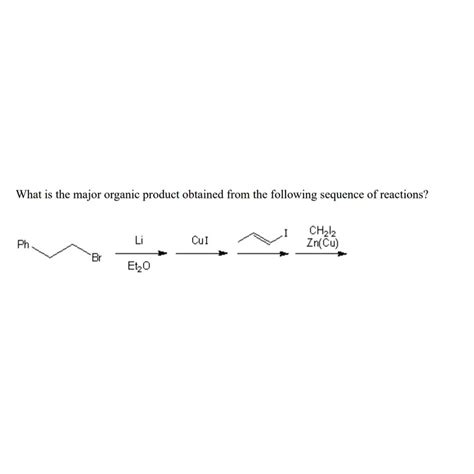 Solved What Is The Major Organic Product Obtained From The
