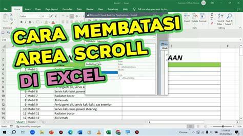 Tutorial Cara Membatasi Scroll Area Di File Excel Youtube