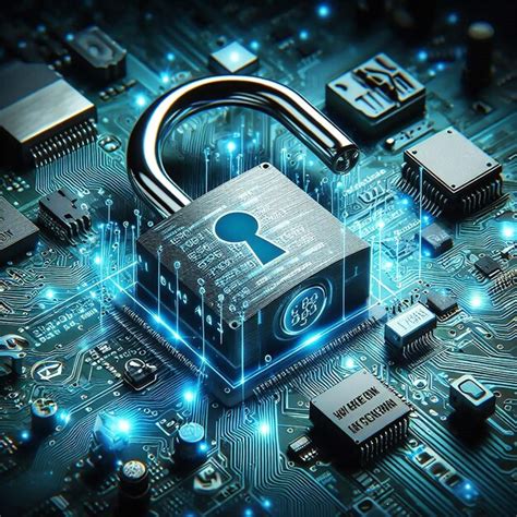 Cyber Security Padlock And Circuit Board Premium Ai Generated Image