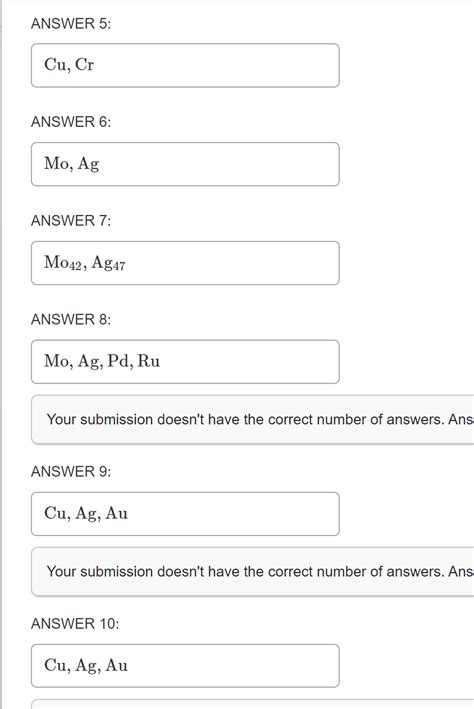 Solved Which Of The Transition Elements In The Second Chegg Com