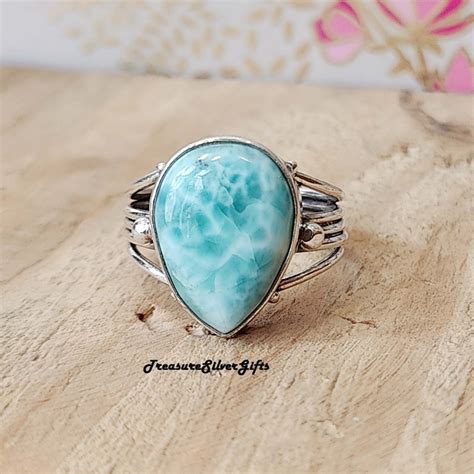 Larimar Ring Etsy
