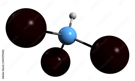 3d Image Of Iodoform Skeletal Formula Molecular Chemical Structure Of