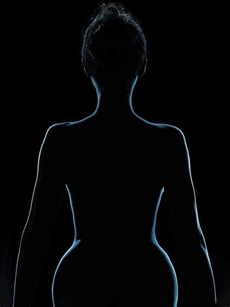 Silhouette Of Nude Female Body Art Print By Fy Photography Archive