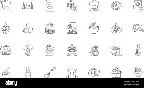 Chemical Industry Line Icons Collection Extraction Manufacturing