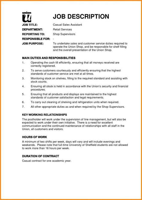 Job Descriptions For Resumes