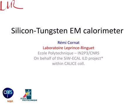 Ppt Silicon Tungsten Em Calorimeter Powerpoint Presentation Free Download Id6370543