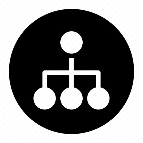 connection hierarchy network root icon