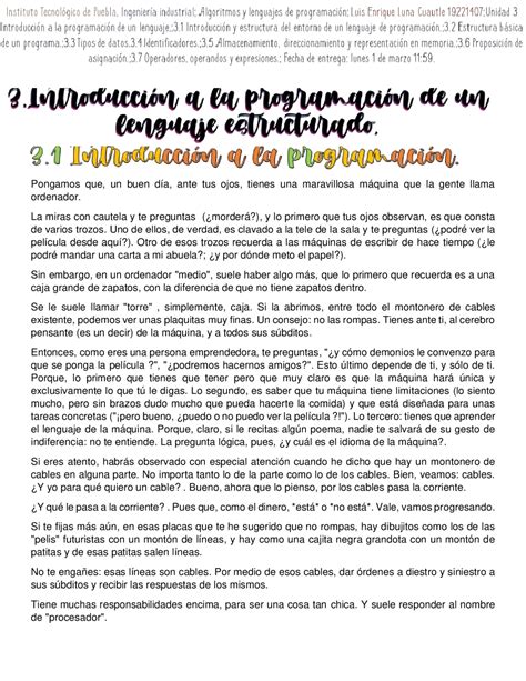 apuntes unidad 3 algoritmos y lenguajes de programación apuntes de algoritmos y programación