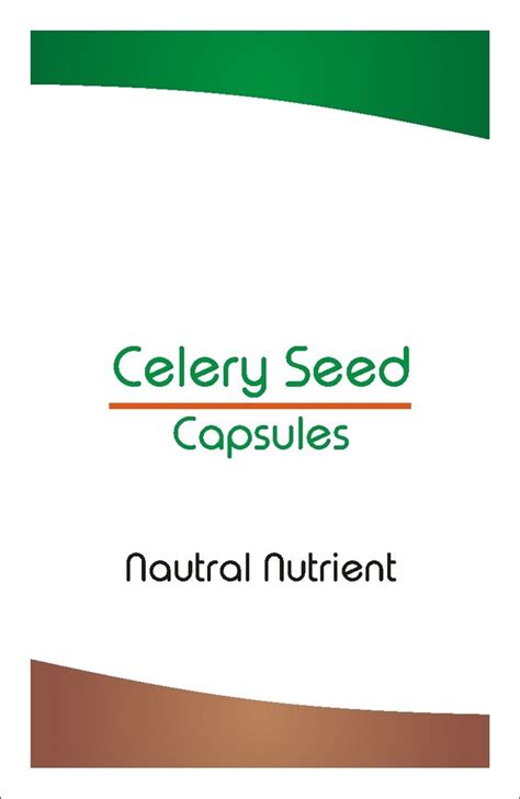 Celery Seed Capsules 60 Capsules Packaging Type Bottle At Best Price