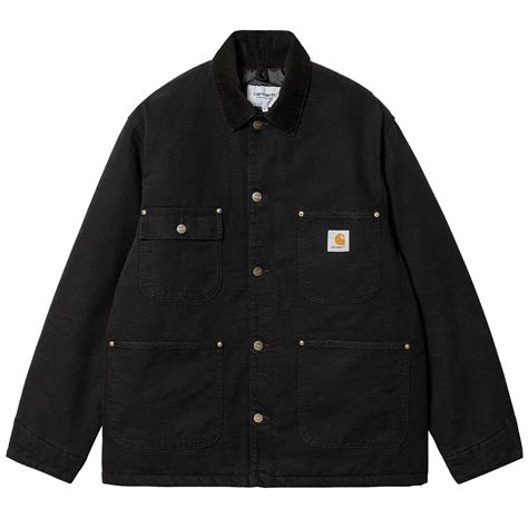 Carhartt Wip Og Chore Coat Blackblack Aged Canvas Skatestore