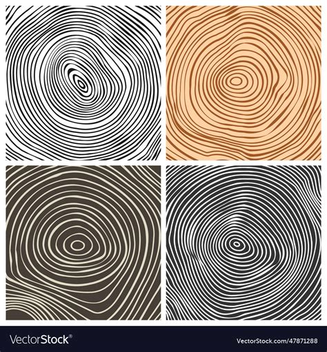 Tree Trunk Cut Textures Pine Or Oak Slice Sawn Vector Image
