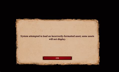 Error System Attempted To Load An Incorrectly Formatted Asset Ii Discussion Age Of