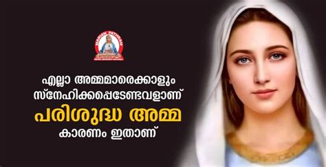 എല്ലാ അമ്മമാരെക്കാളും സ്‌നേഹിക്കപ്പെടേണ്ടവളാണ് പരിശുദ്ധ അമ്മ കാരണം