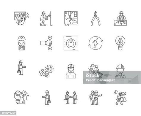 전기 앱 션 수리 라인 아이콘 징후 벡터 세트 개요 그림 개념 가정 생활에 대한 스톡 벡터 아트 및 기타 이미지 가정 생활 가정 주방 가정의 방 Istock