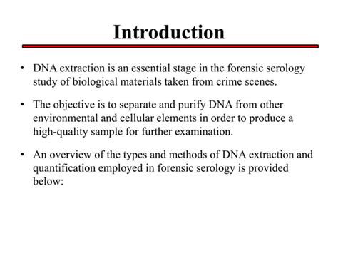 Dna Extraction And Quantification In Forensic Science Pptx Chemistry Science