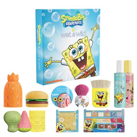 Wet N Wild Spongebob Squarepants Makeup Collection Brushes Sponges Eyeshadow Palette Primer