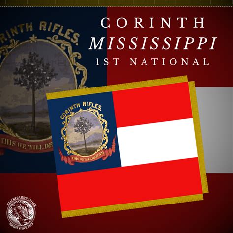 Corinth Rifles 1st National Flag Stickers Beauregards Tailor