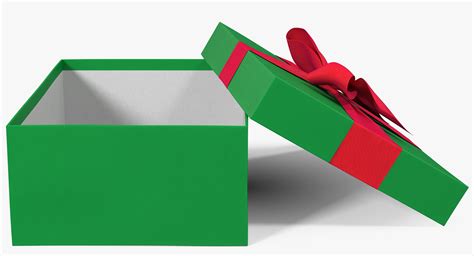 선물 상자 오픈 그린 4 3d 모델 49 Fbx Max Obj Free3d