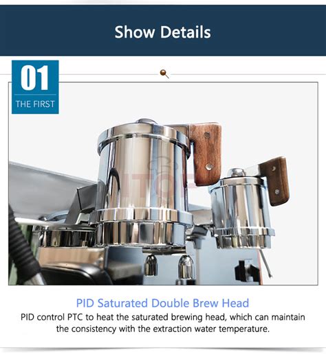 Italian Semi Automatic Coffee Machine Pid Control 10l Steam Boiler