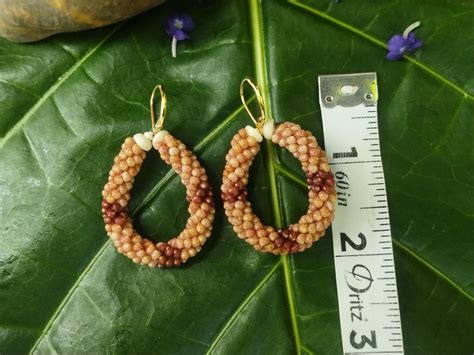 Kahelelani Shell Hoop Earrings Kahelelani Shells Puka Shells 14kt