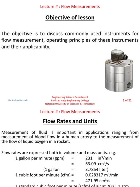 Flow Measurement Pdf Flow Measurement Fluid Dynamics