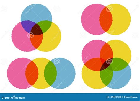 Intersection Of Four Sets Euler Diagram Cartoon Vector 299341211