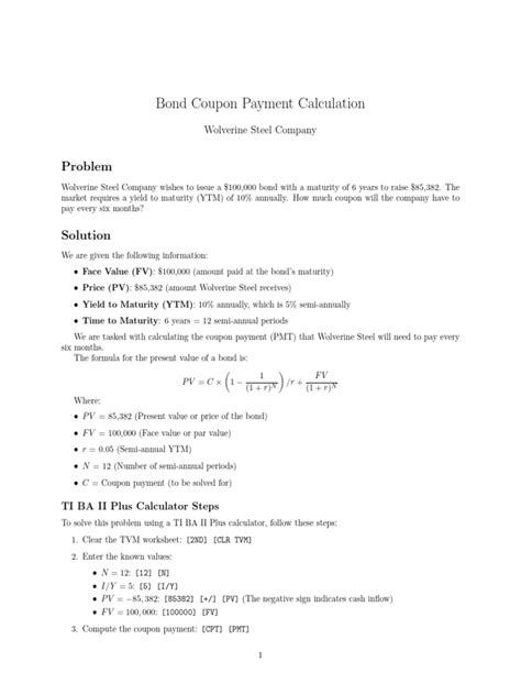 Time Value Money Calculations 1 Pdf Bonds Finance Teaching Methods And Materials
