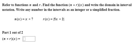 Solved Refer To Functions N And R Find The Function Chegg Com