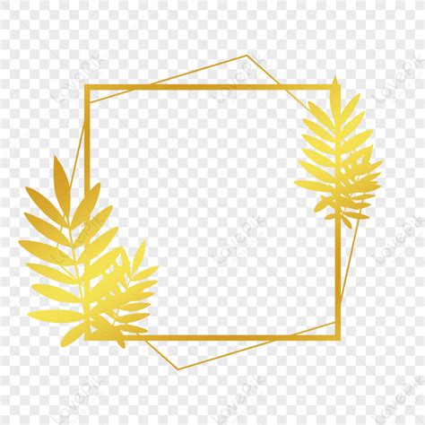 인터레이스 기하학적 황금 식물 일러스트 테두리갈색참나무 Png 일러스트 무료 다운로드 Lovepik
