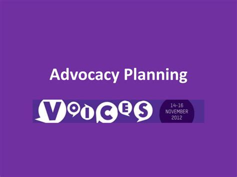 Advocacy Planning Cycle Pptx
