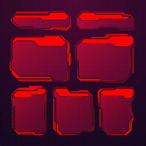 Premium Vector Yellow Futuristic Hud Ui Elements Scifi User Interface Text Boxes Callouts