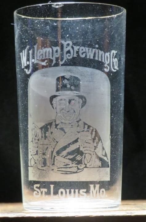Item 3911 1897 Lemp Brewing Co Etched Glass