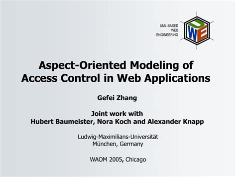 Ppt Aspect Oriented Modeling Of Access Control In Web Applications