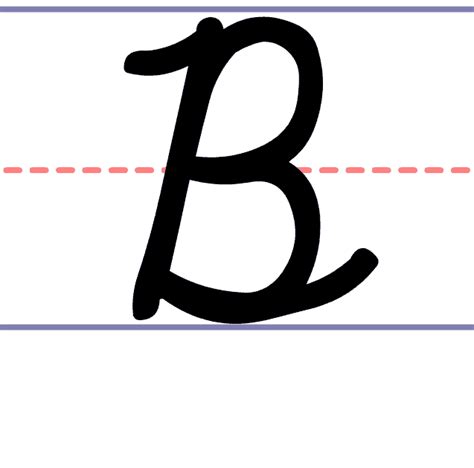 How To Write A Cursive Uppercase B