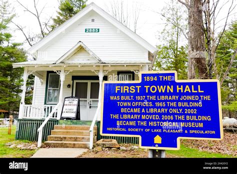 The First Town Hall Of Lake Pleasant Ny Built In 1894 Later Joined By