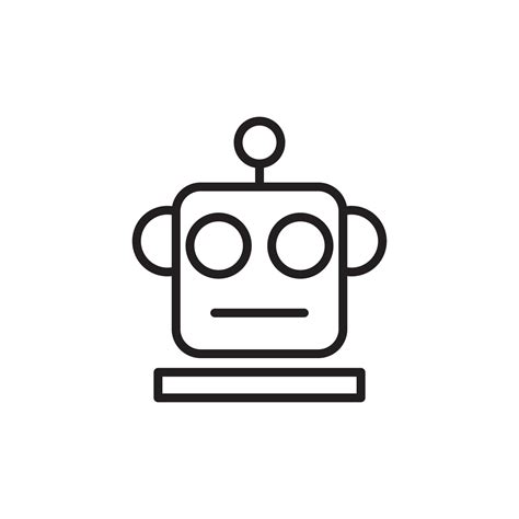 Robots Outline Vector Icon Thin Line Black Robots Icon Flat Vector