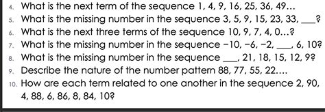 Solved 4 What Is The Next Term Of The Sequence