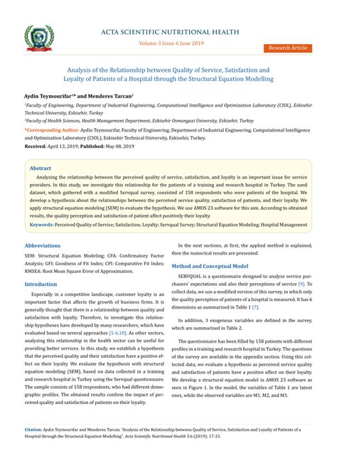 Pdf Analysis Of The Relationship Between Quality Of Service Satisfaction And Loyalty Of