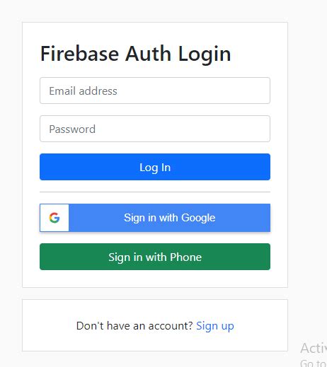 Firebase Authentication Sign With Google