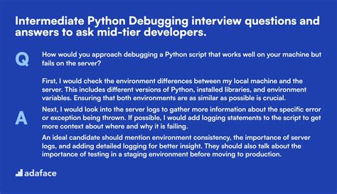 66 Python Debugging Interview Questions