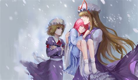 Yakumo Yukari Saigyouji Yuyuko And Maribel Hearn Touhou Drawn By