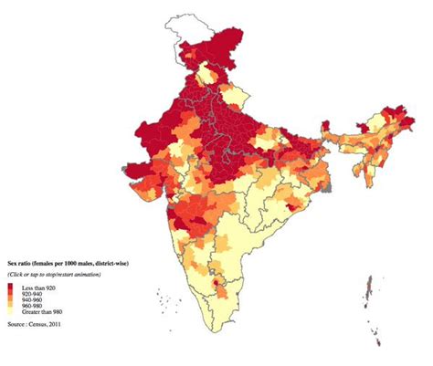 India Sex Ratio By State Not Oc Rindia