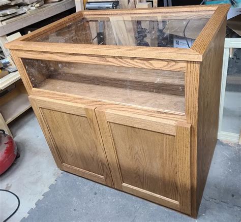 Red Oak Display Case ES S Woodworking LLC