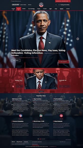 Dynamic Layout Web With Parallax Scrolling Effect Patriotic America