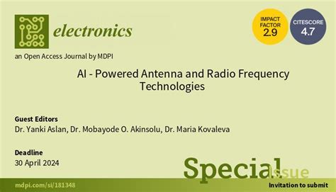 Electronics Mdpi On Linkedin Specialissue Antenna Radiofrequency Openaccess Mdpielectronics…