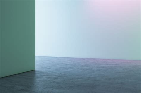 녹색 벽과 콘크리트 벽이있는 빈 홀에서 텍스트를위한 카피 스페이스가있는 밝은 조명 빈 벽 3d 렌더링 모의 0명에 대한 스톡 사진 및 기타 이미지 Istock