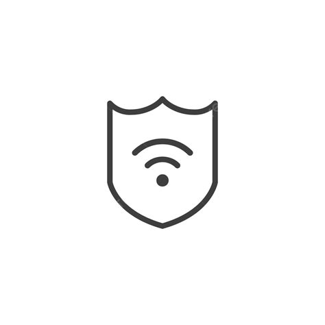 Wifi Protection With Vpn And Firewall Consideration Network Shield Vector Consideration