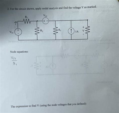 Solved For The Circuit Shown Apply Nodal Analysis And Chegg